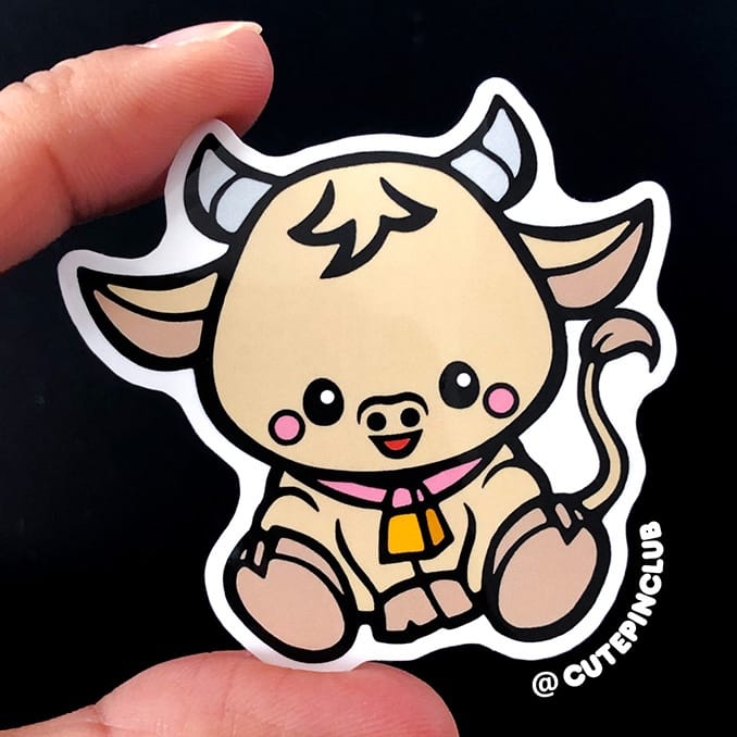 CutePinClub - Ox Sticker